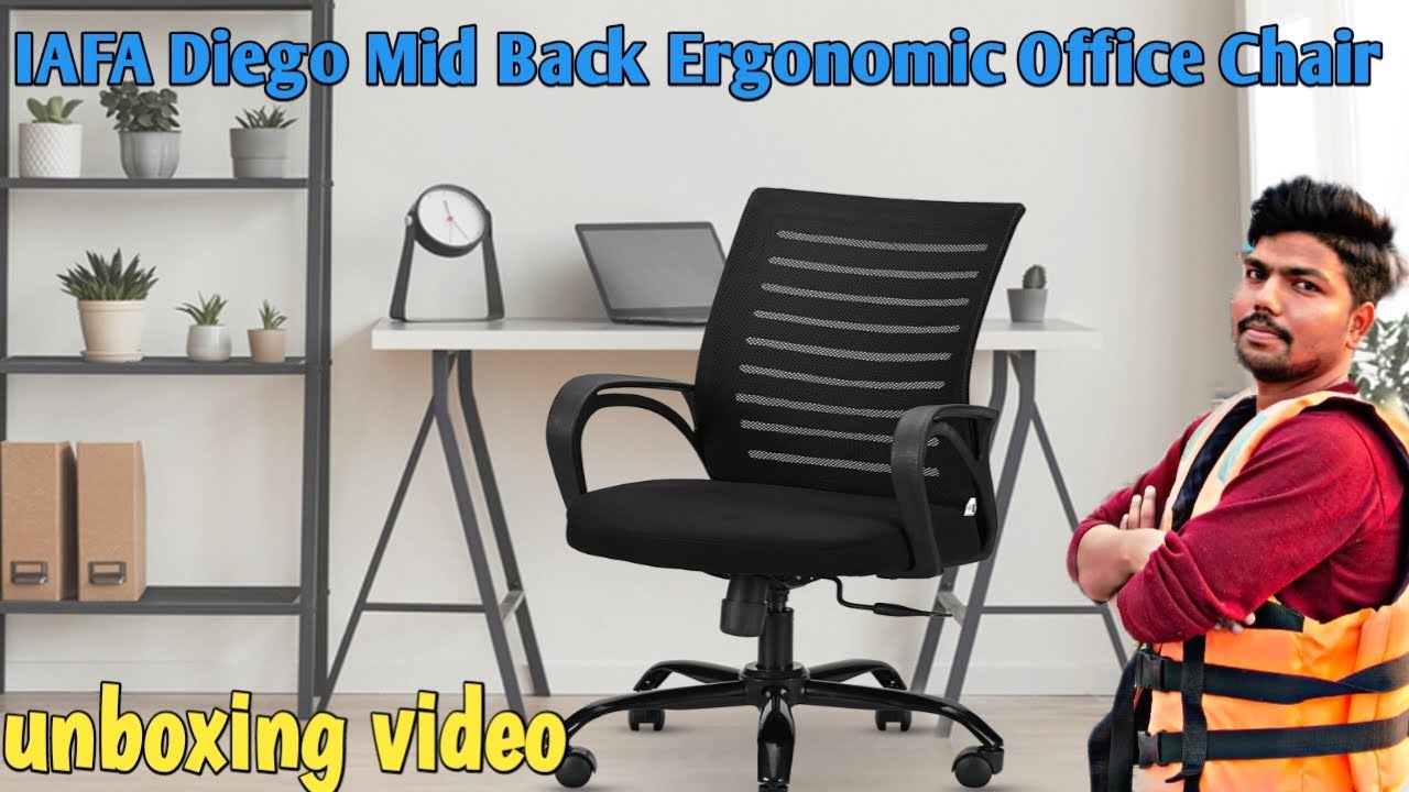 IAFA Diego Mid Back Ergonomic Office Chair with Heavy Duty🔥 - YouTube