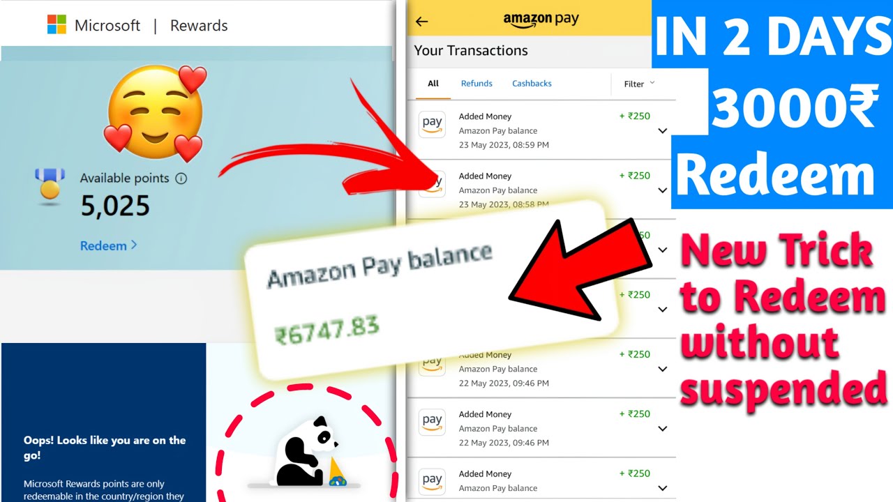 12000 MICROSOFT REWARDS POINTS Redeem in 2 Days 😱😍| Microsoft Rewards ...