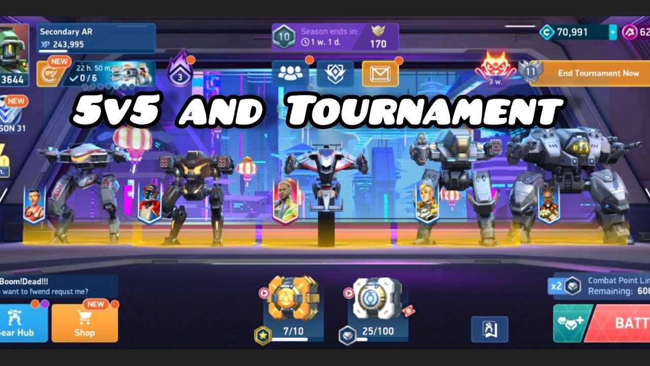 5v5 and Tournament ( Mech Arena ) - YouTube