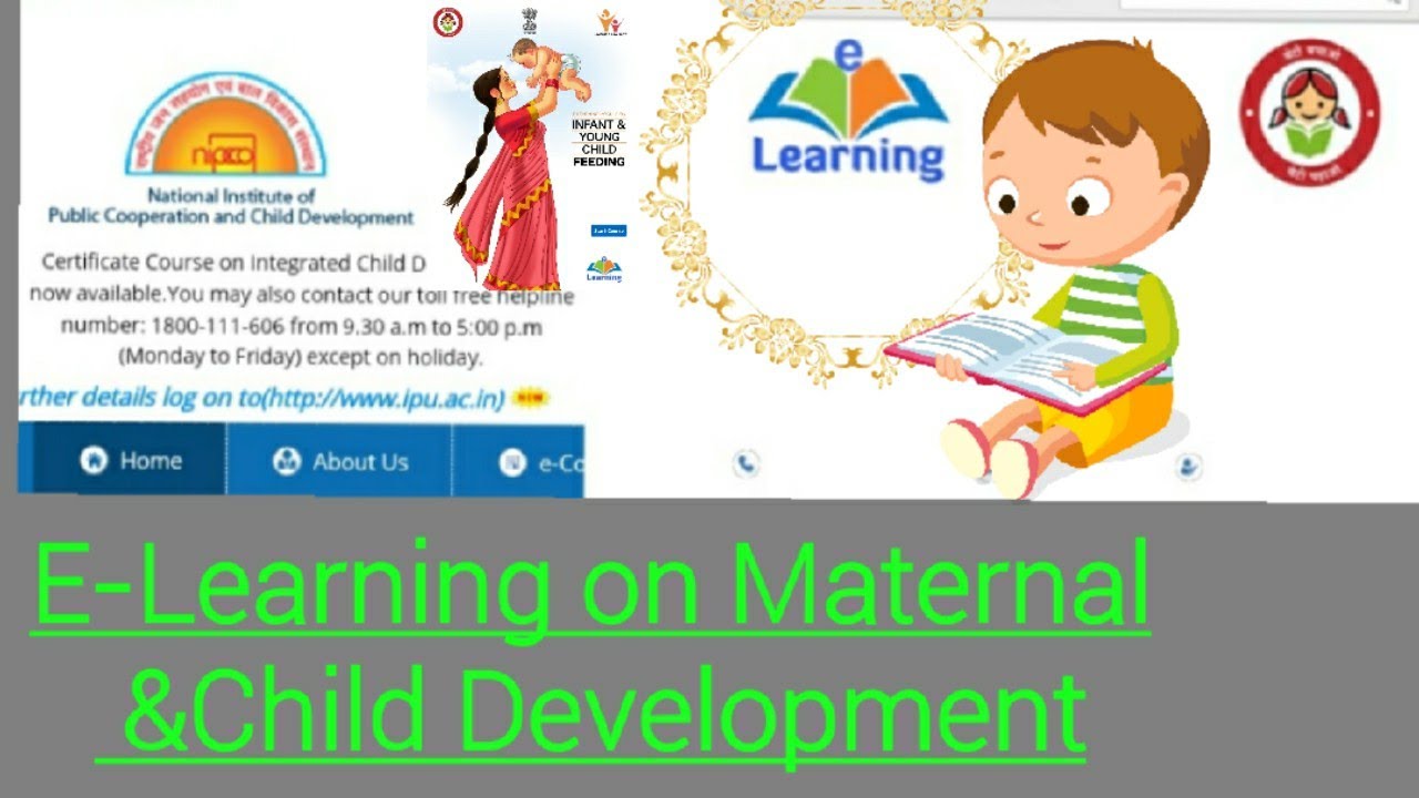 Free E-learning Courses ICDS/Online education Child development - YouTube