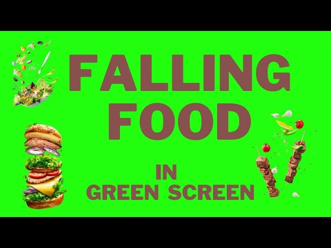 FALLING FOOD IN GREEN SCREEN BACKGROUND| COPYRIGHT FREE CONTENT # ...