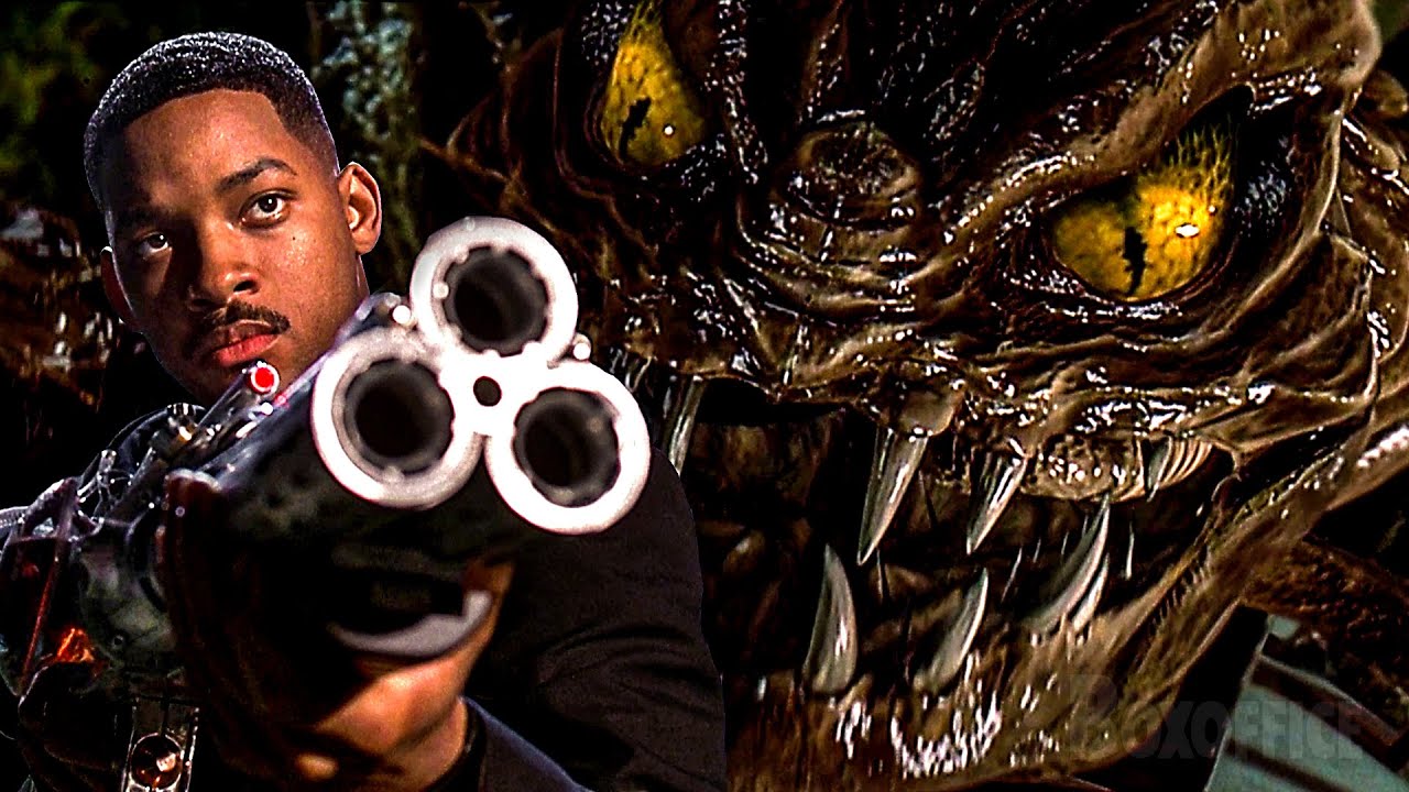 Will Smith contra el bicho alienígena gigante | Pelea final | Hombres ...