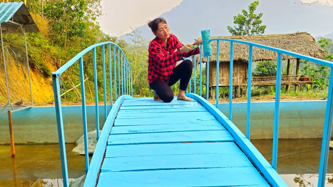 How to build a bridge over a swimming pool to make a path to the ...