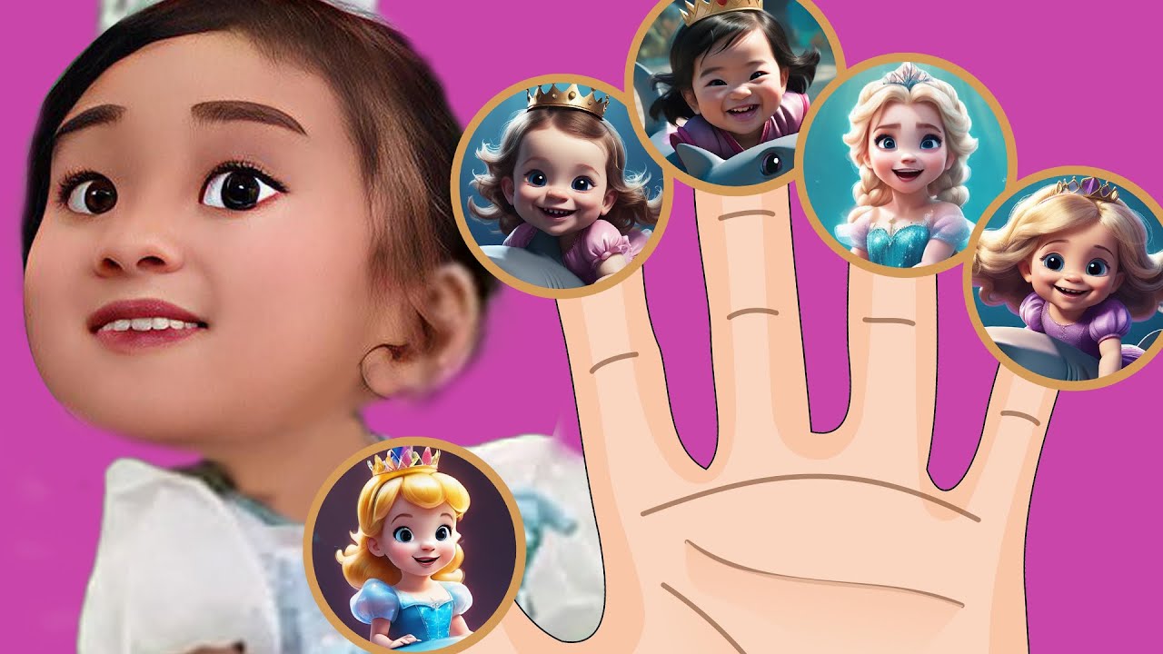 Baby Disney Princess Shark Finger Family | Disney | Nursery Rhymes ...
