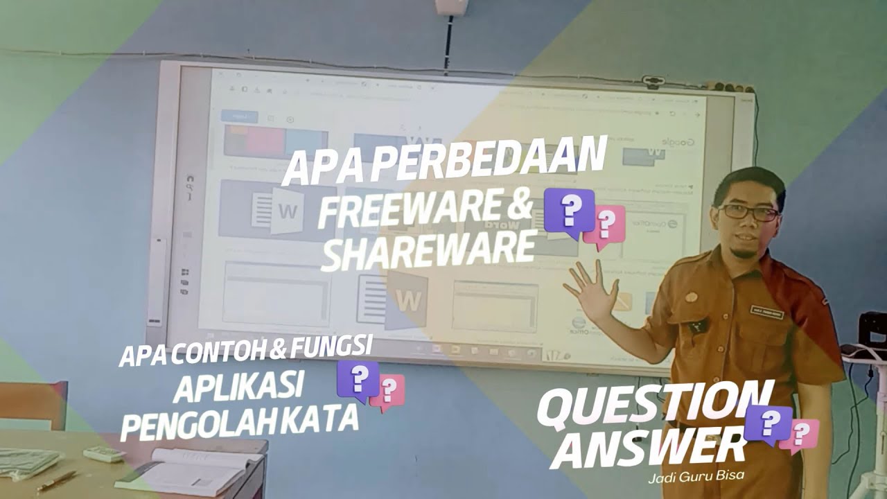 Perbedaan Freeware & Adware | Contoh Aplikasi Pengolah Kata (Q/A) - YouTube