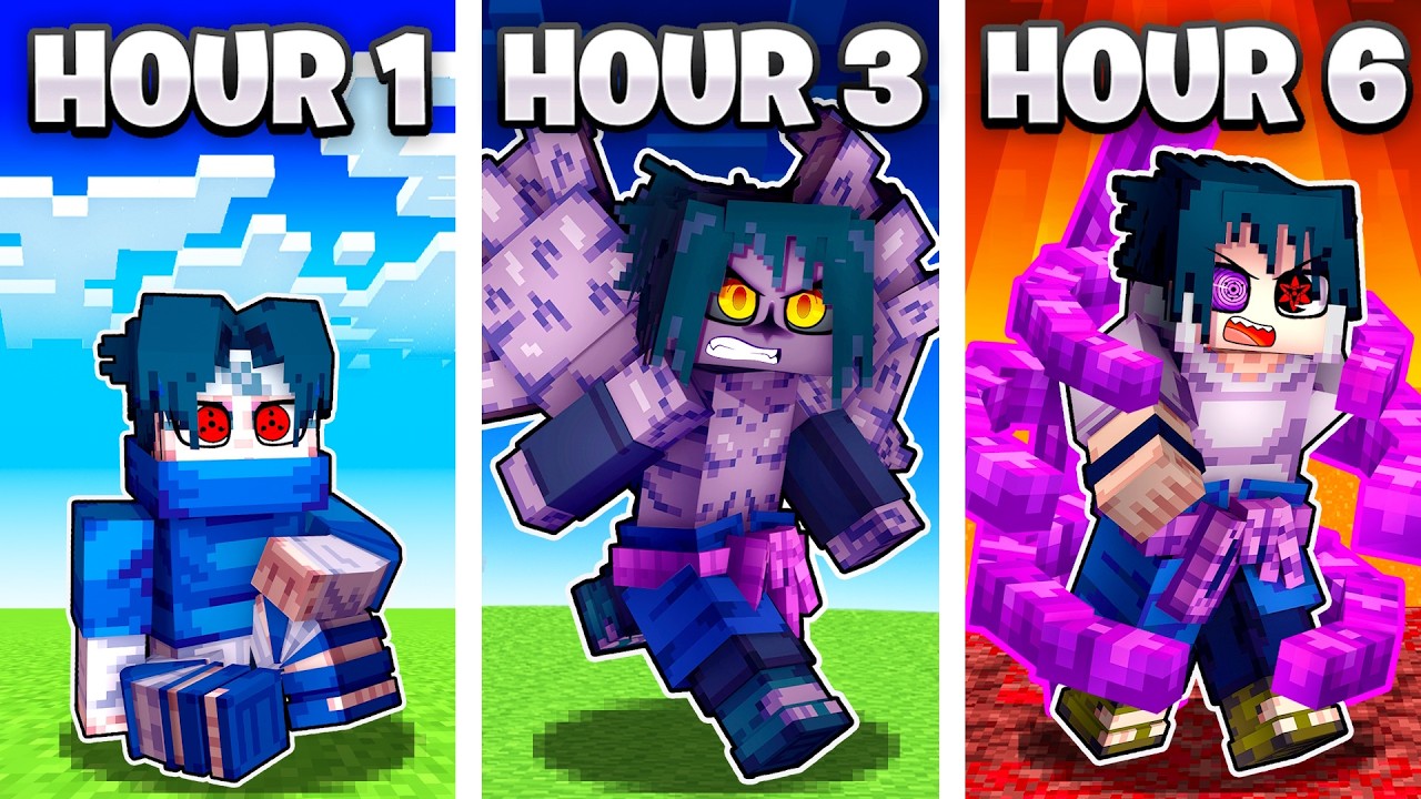 I Evolved as Sasuke Uchiha in Naruto Minecraft - YouTube