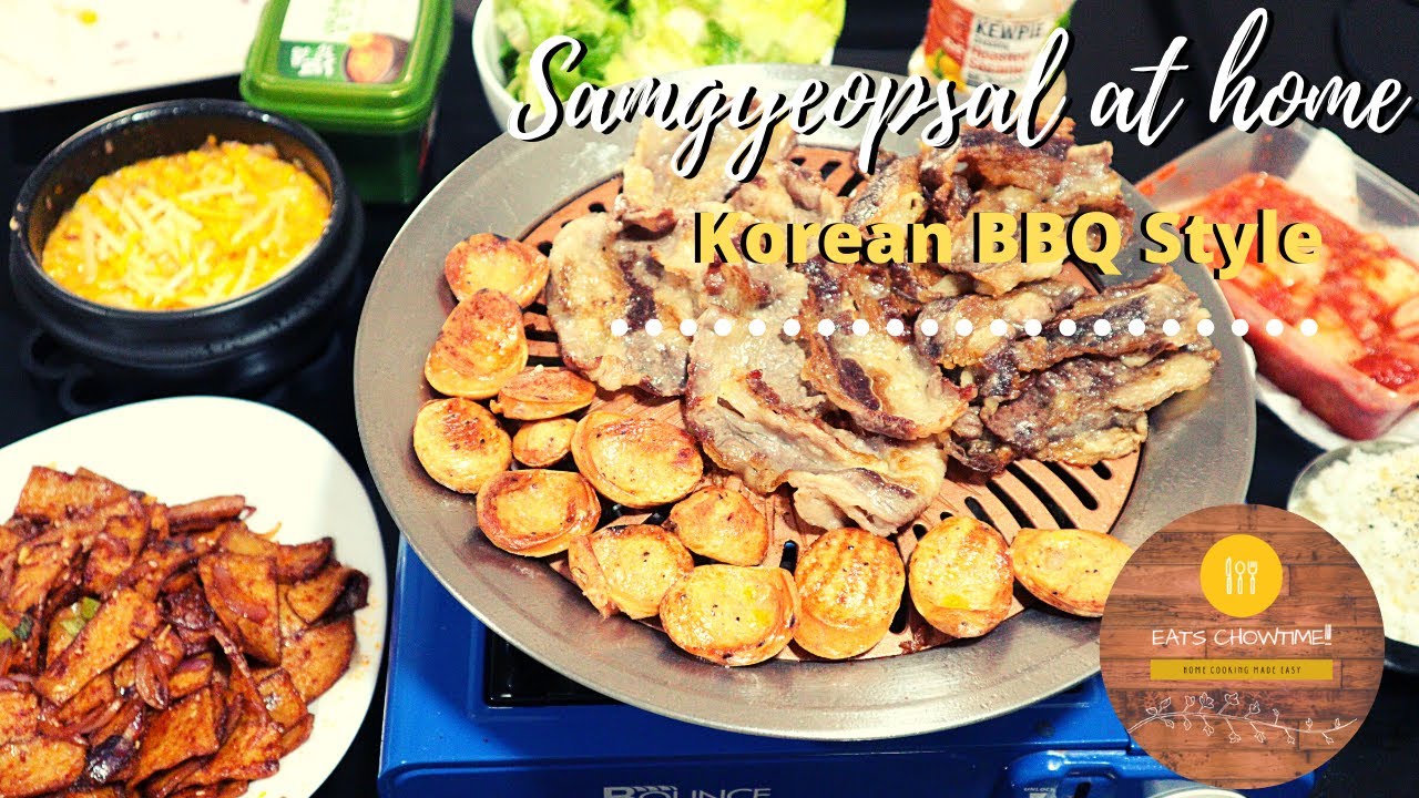 SAMGYUP AT HOME | CHADOLBEGI, SPICY FISHCAKE, CORN CHEESE. KIMCHI AND ...