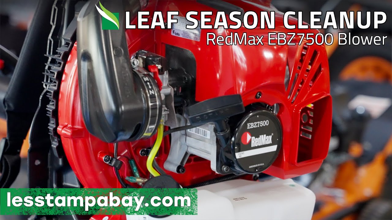 Leaf Season Cleanup - RedMax EBZ7500 - YouTube