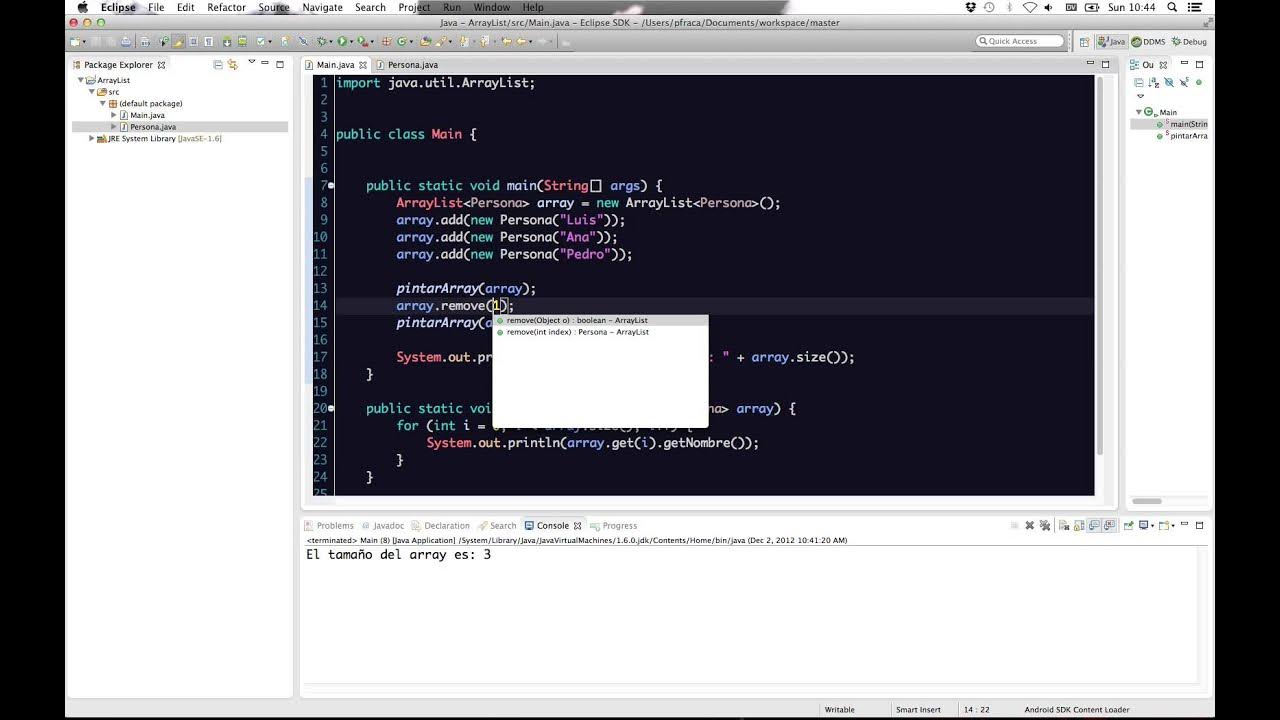Uso básico de ArrayList en Java - YouTube