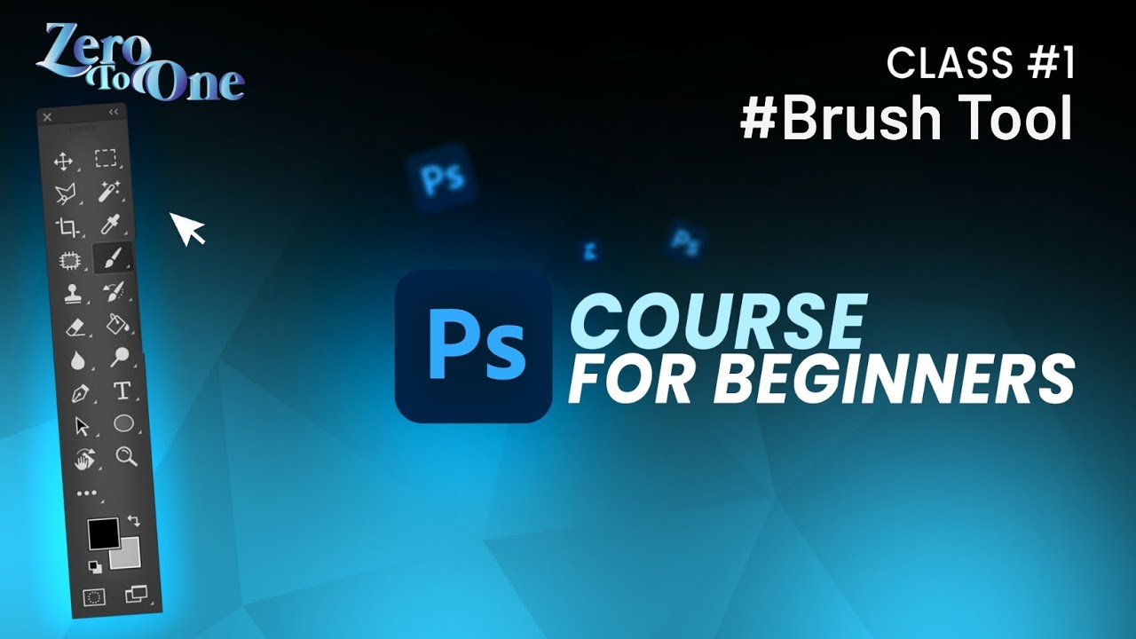#Class 1 Photoshop Zero To One Course | Brush Tool | Hindi 2025 - YouTube
