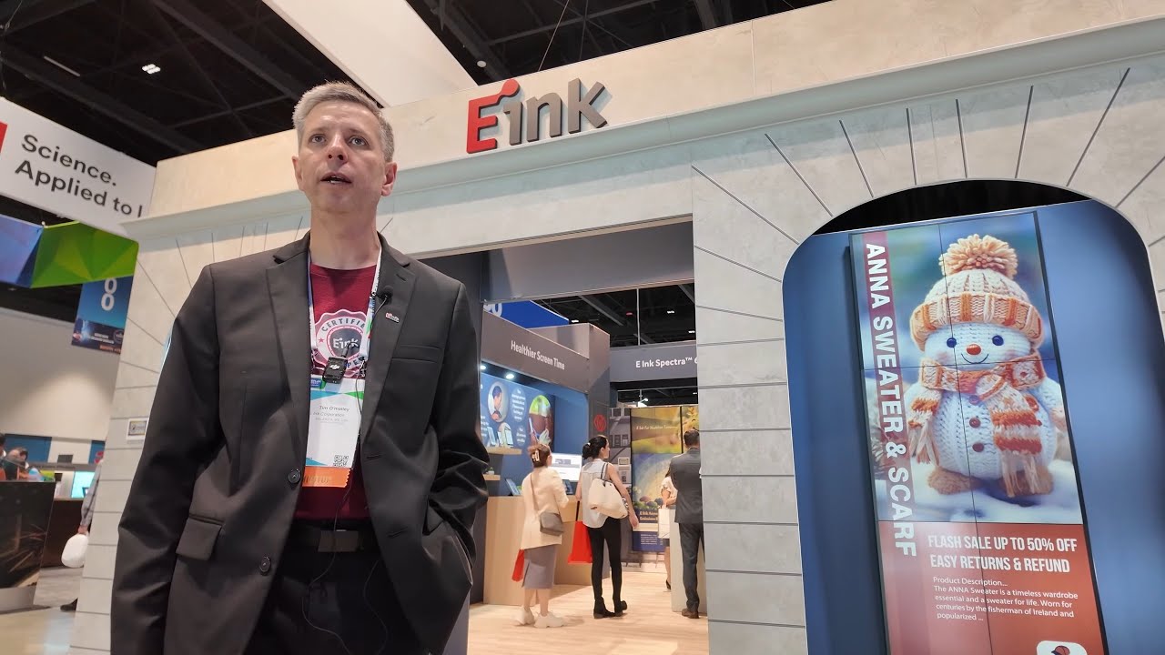 E Ink Booth Tour at Display Week 2024, Author Clock, Spectra 6 ...