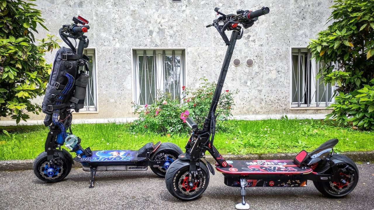 Xiaomi Mi 3 Blue & Xiaomi Pro 2 Red Modified Fat tire - YouTube