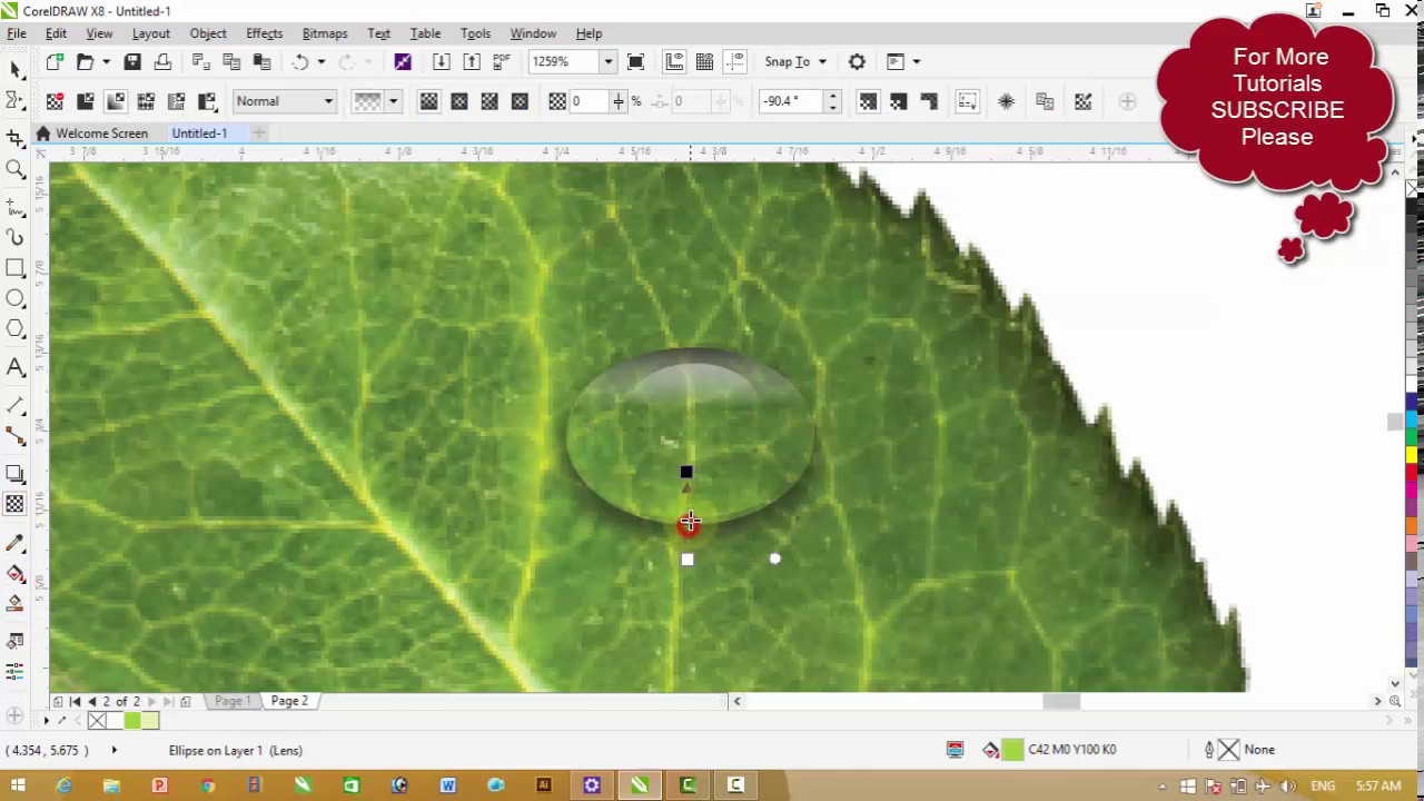 Corel Draw X8 Tutorials - Water Drops - YouTube
