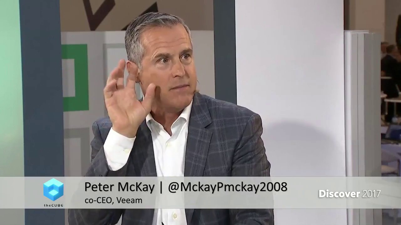 Peter McKay, co-CEO of Veeam, at HPE Discover 2017 - YouTube