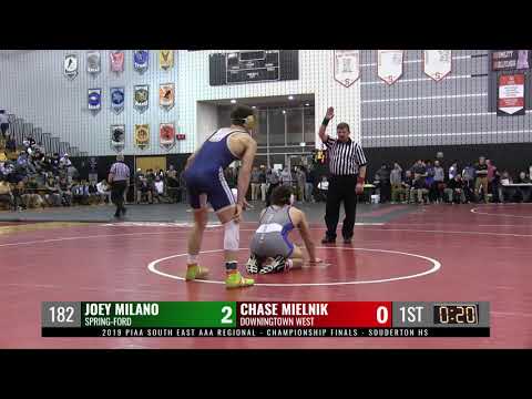 2019 SE AAA final - 182 - Joey Milano (Spring-Ford) vs Chase Mielnik (Downingtown West)