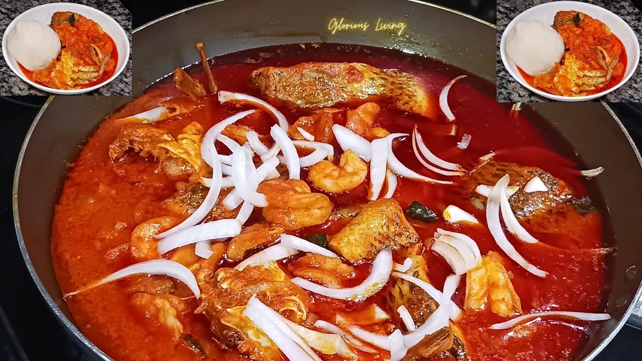 How To Make Ghana Fante Fante//Seafood Sauce// From Garden To Table # ...