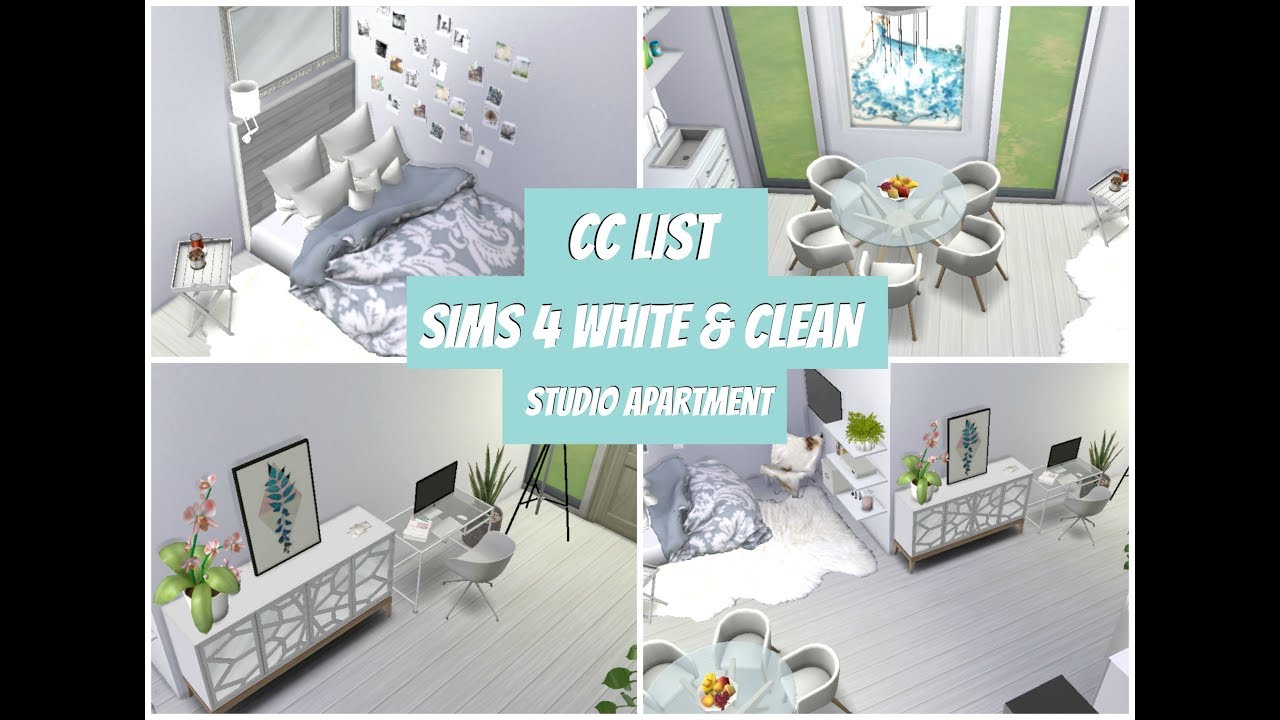 Sims 4 White and Clean house - YouTube