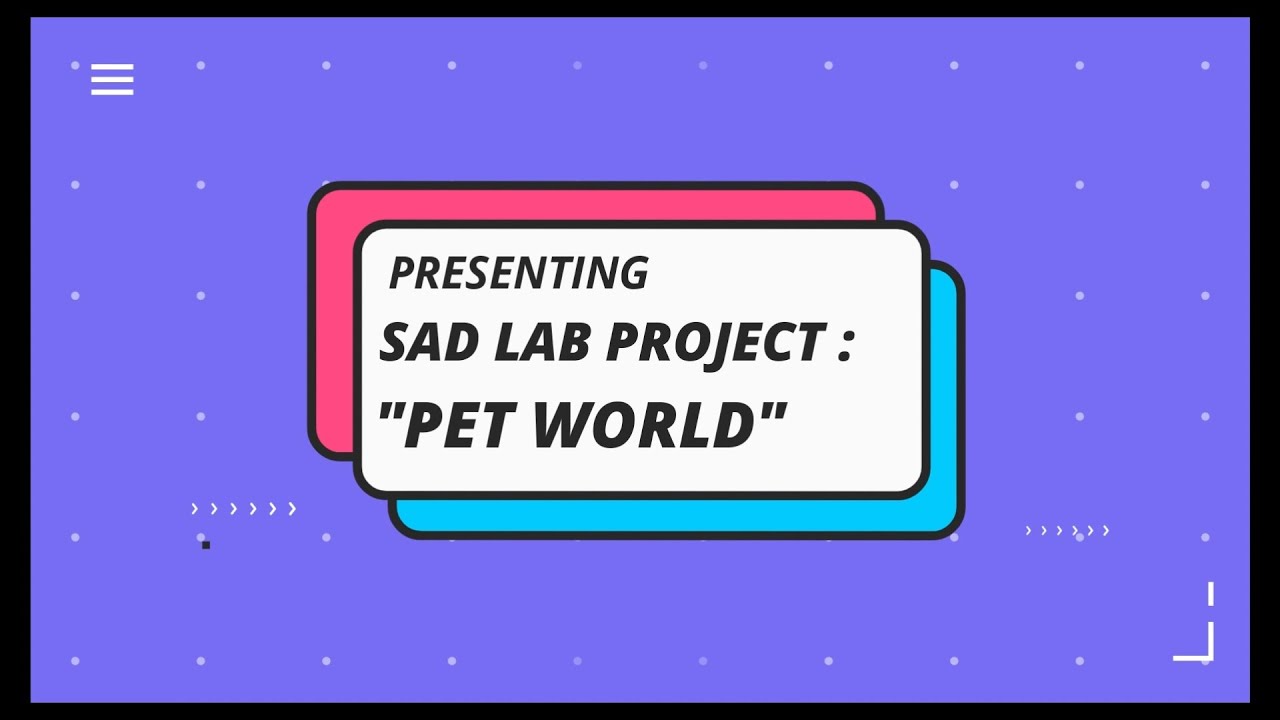 SAD LAB PROJECT: "Pet World" | Full Project Walkthrough Along with ...
