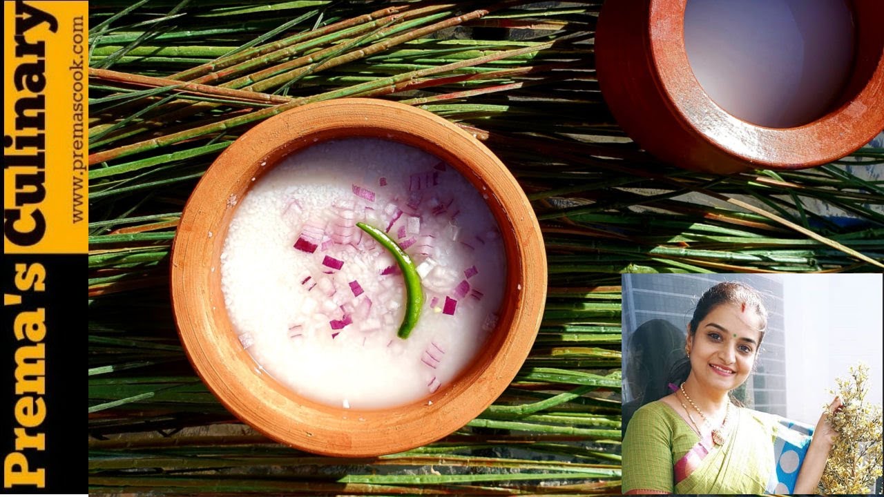 Pazhaya Sadam recipe, Pazhaya Soru(fermented rice for breakfast), Ice ...