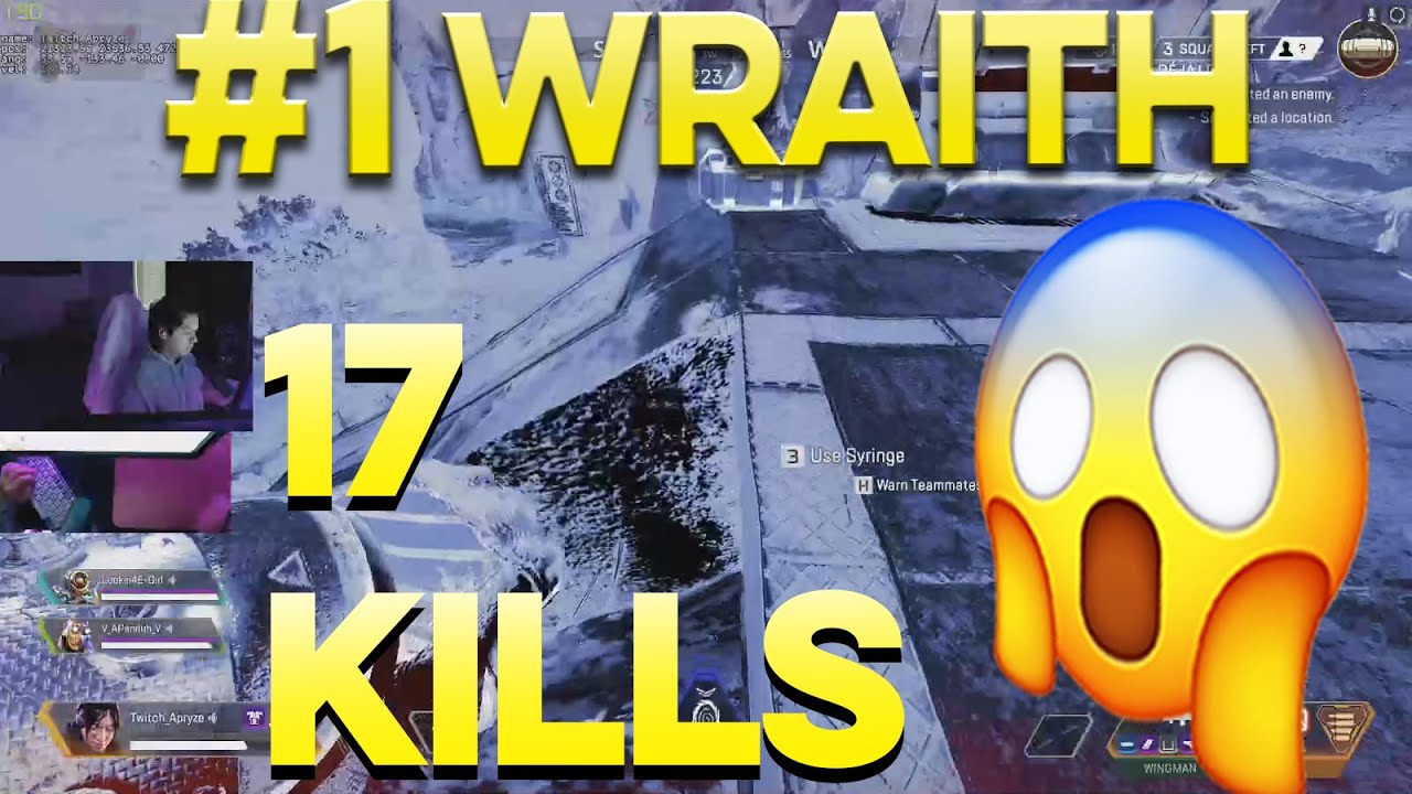 APRYZE #1 WRAITH 17 KILLS | APEX LEGENDS - YouTube