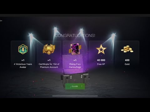 My rewards for WoTB’s 9 birthday all accounts - YouTube