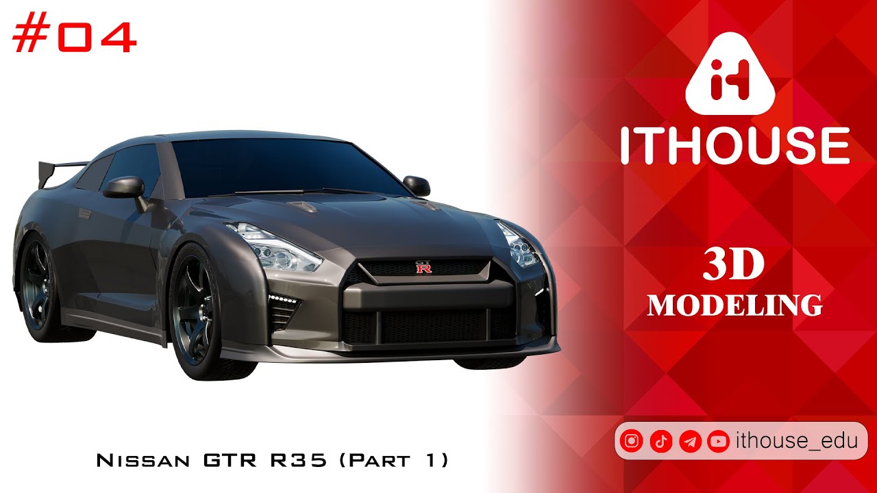 3D Modeling #4 (Nissan GTR R35) Part 1 - YouTube