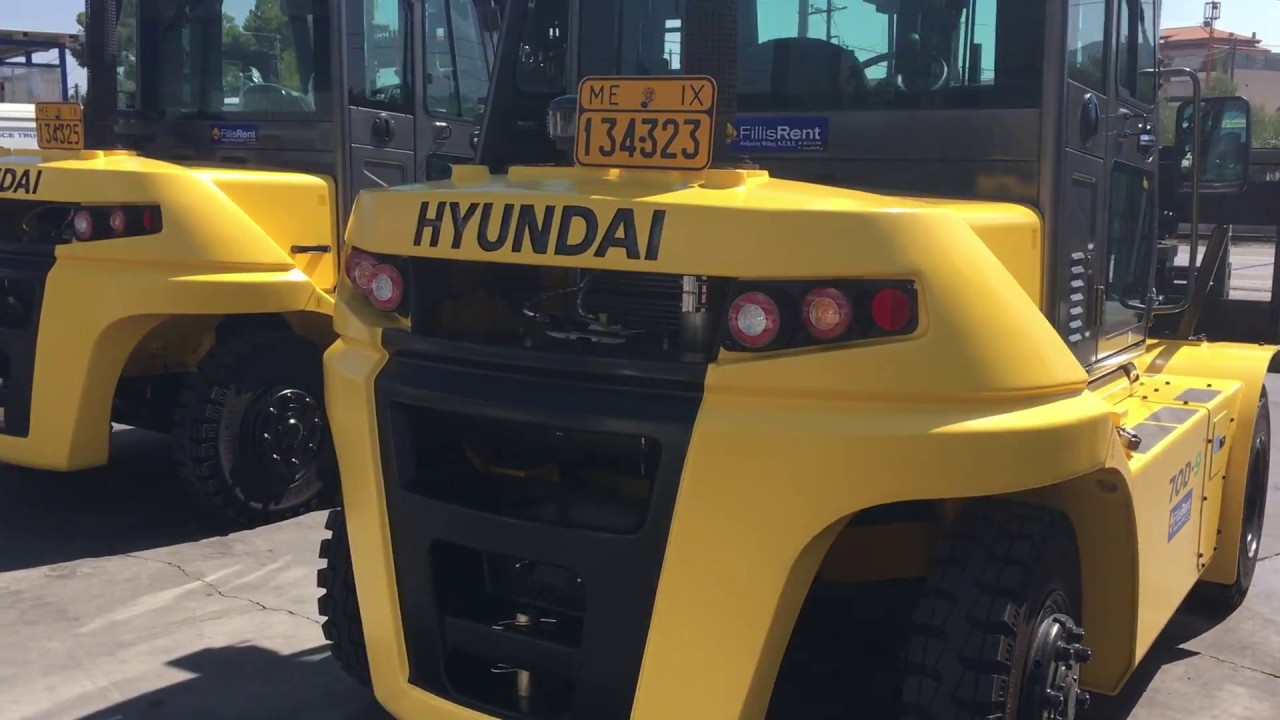 Hyundai 70D-9 Πετρελαιοκίνητα Περονοφόρα Αντιβάρου - YouTube