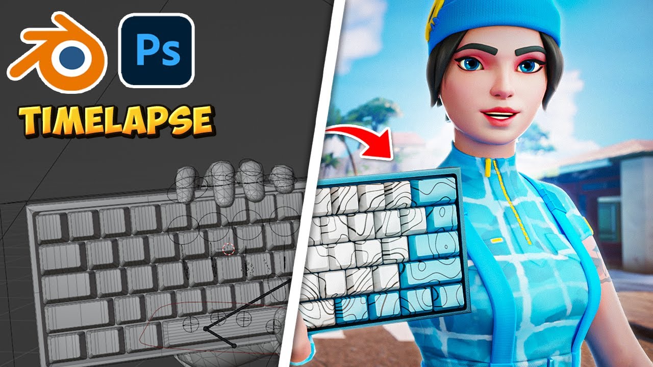 How I Made this *CATCHY* Fortnite 3D Thumbnail | Timelapse - YouTube