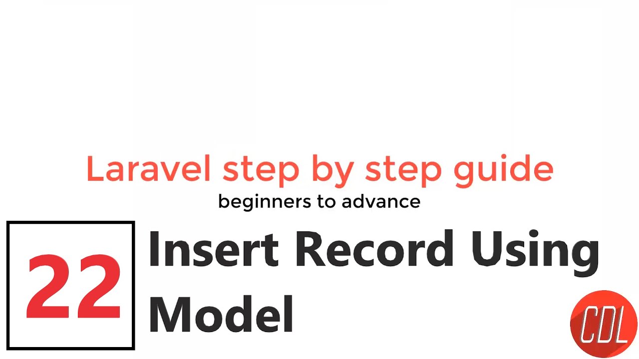 22 Insert Record Into The Database Insert Record Using Model 0744