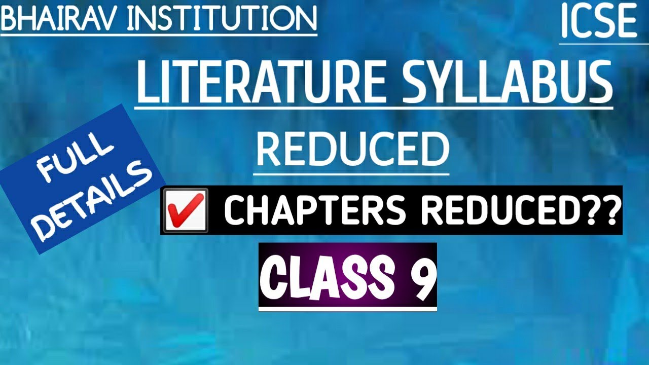 literature Syllabus LITERATURE SYLLABUS REDUCED CLASS 9 ICSE Full literature-syllabus-literature-syllabus-reduced-class-9-icse-full
