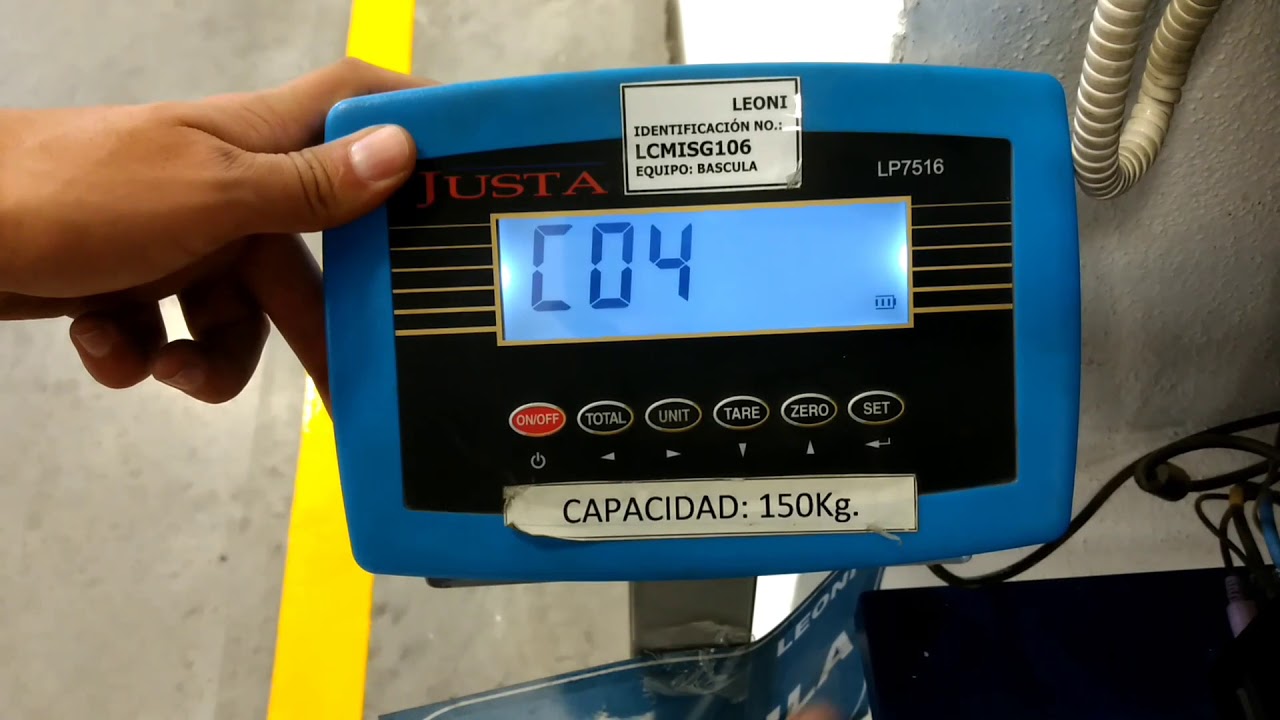 Como ajustar báscula justa js7516 y lp7516 - YouTube
