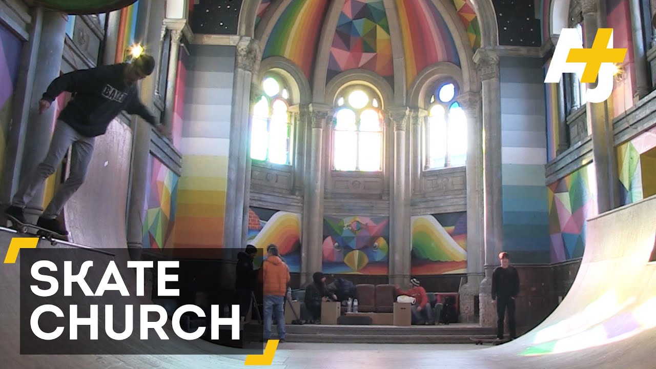 Abandoned Church Converted Into Skateboarding Sanctuary - YouTube