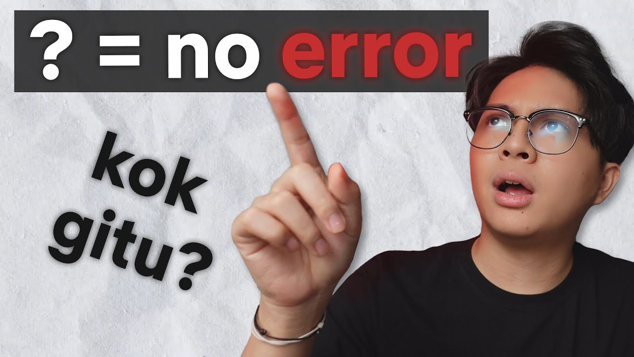 Tanda tanya PENCEGAH ERROR di Javascript - YouTube