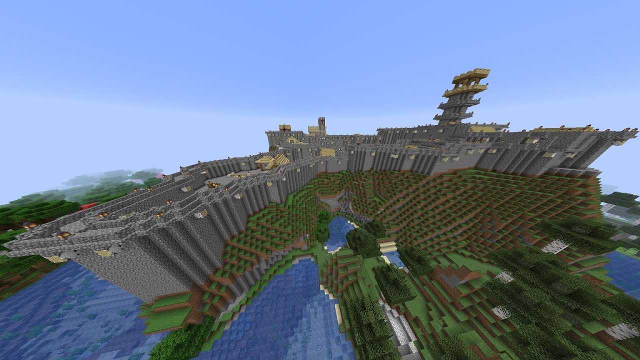 Minecraft - mega věže a vesnice v lese - YouTube
