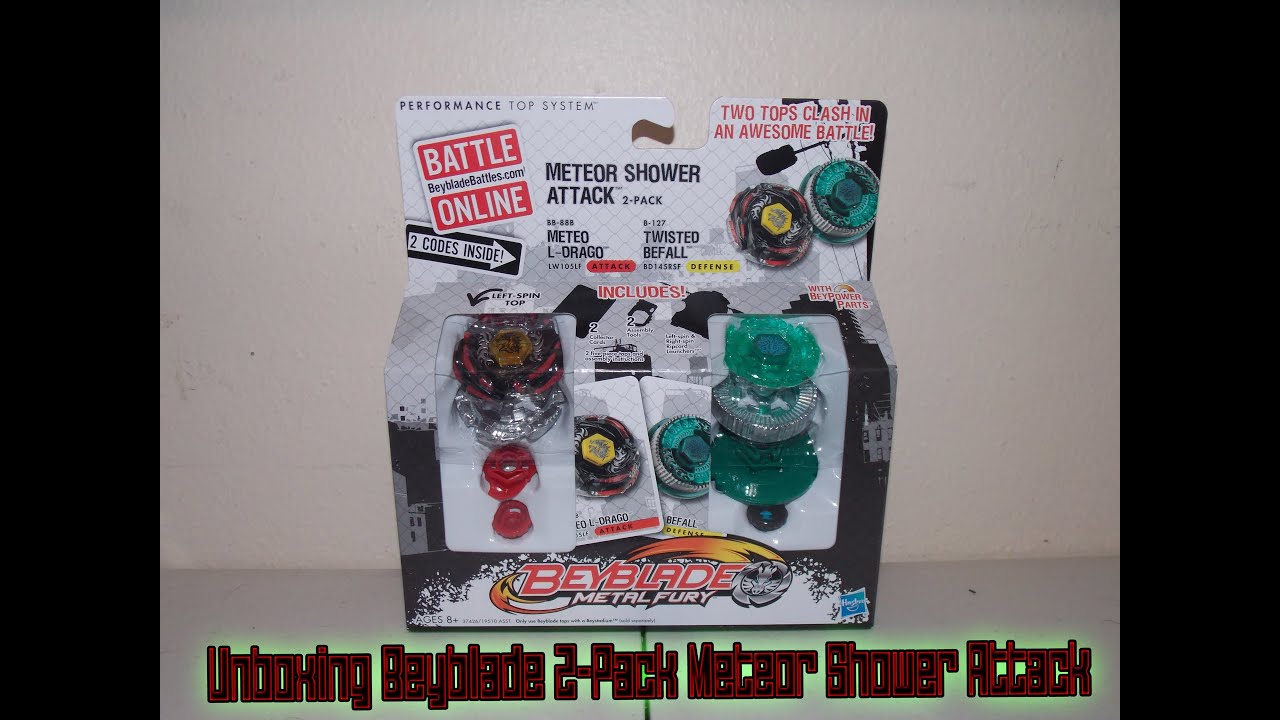 Unboxing Beyblade 2-Pack: Meteor Shower Attack - YouTube