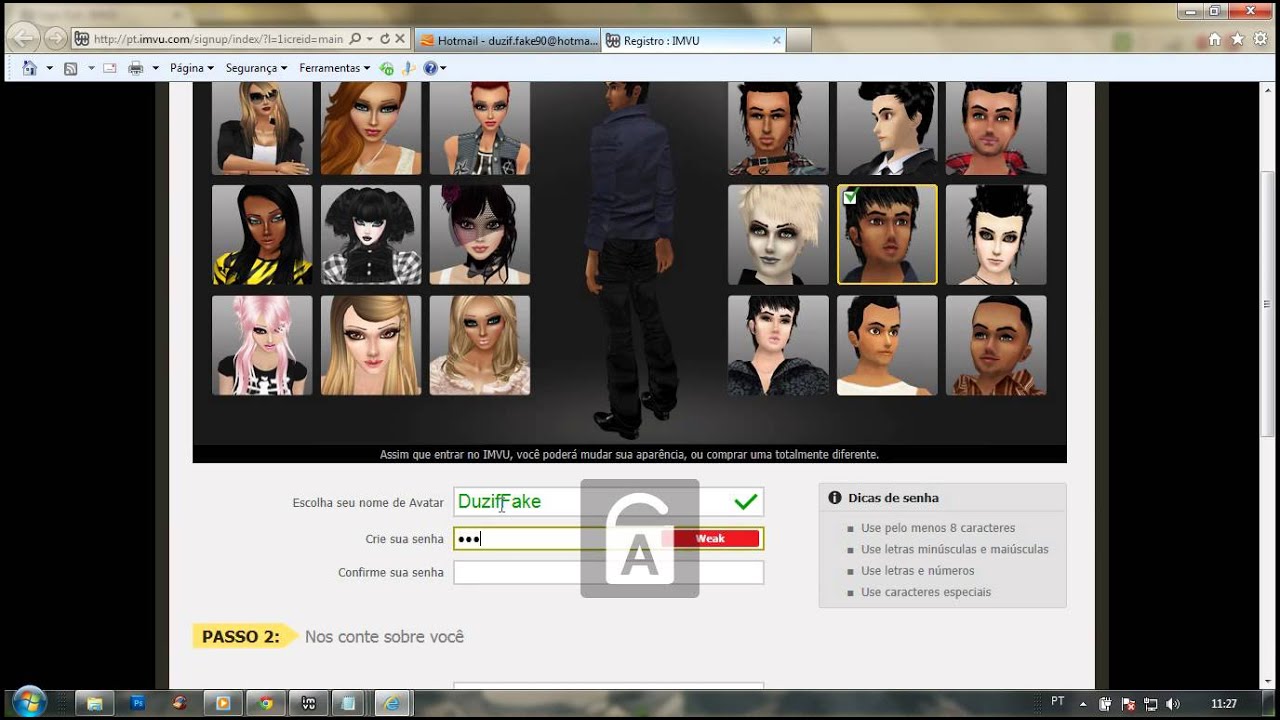 Como criar fakes no IMVU 2013 (NÃO FUNFA MAIS) - YouTube