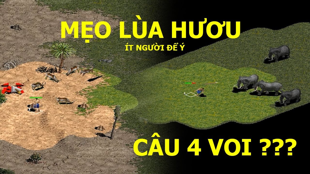 Cách lùa hươu, câu 4 voi trong đế chế, mẹo lùa hươu voi aoe hay - YouTube