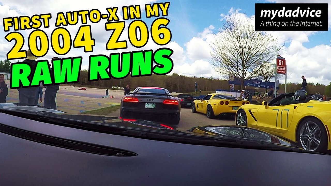 2004 Corvette Z06 First Autocross: Raw Runs - YouTube