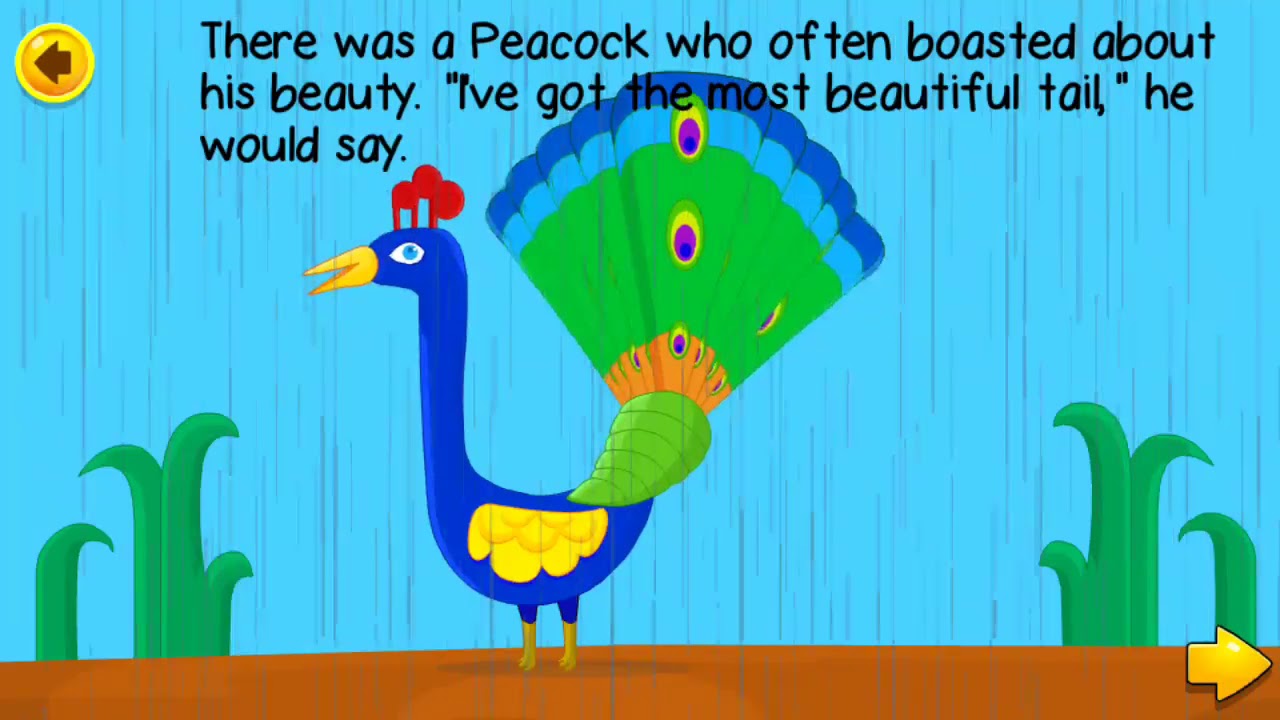 the peacock and the crane Story for children - Story Books To Read ...