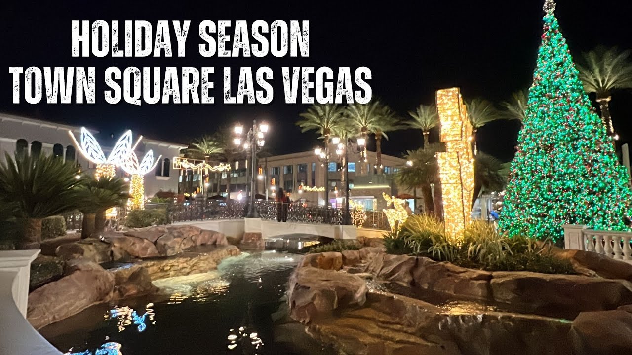 Holiday Season Town Square Las Vegas | Walking Las Vegas Christmas Tree - Holiday Decorations ...
