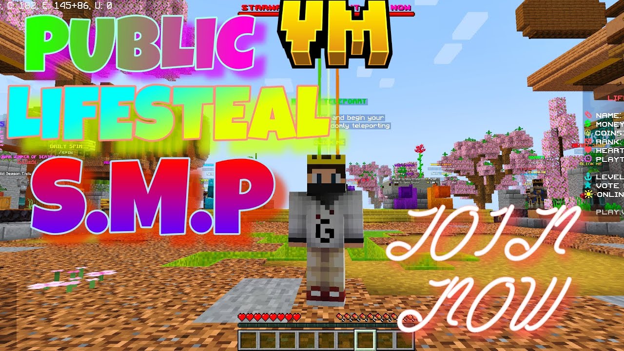 NEW PUBLIC LIFESTEAL SMP 1.20+ JAVA+PE | IP IN DESCRIPTION | SHAURYA ...