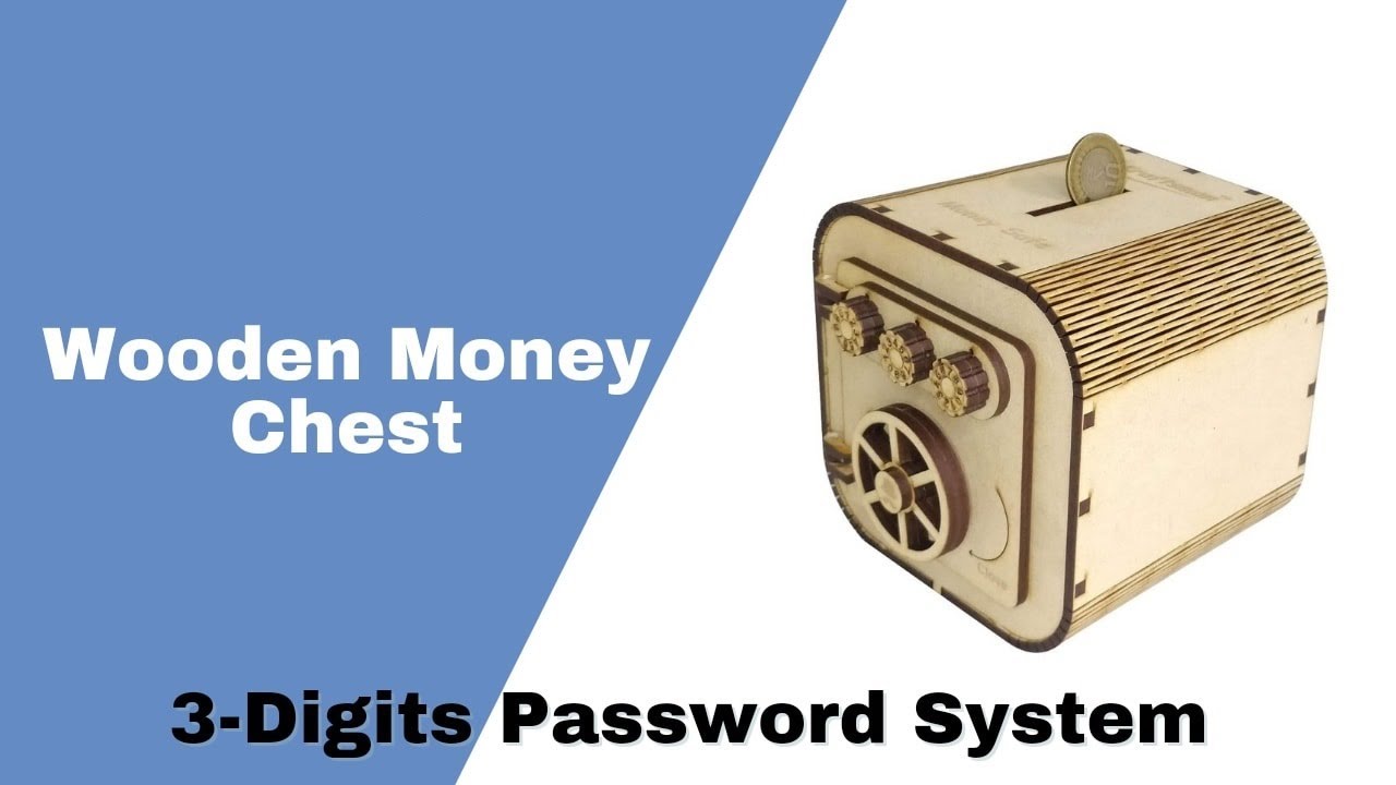 My Locker Wooden Money Safe With Password Lock - Money Chest Style ...