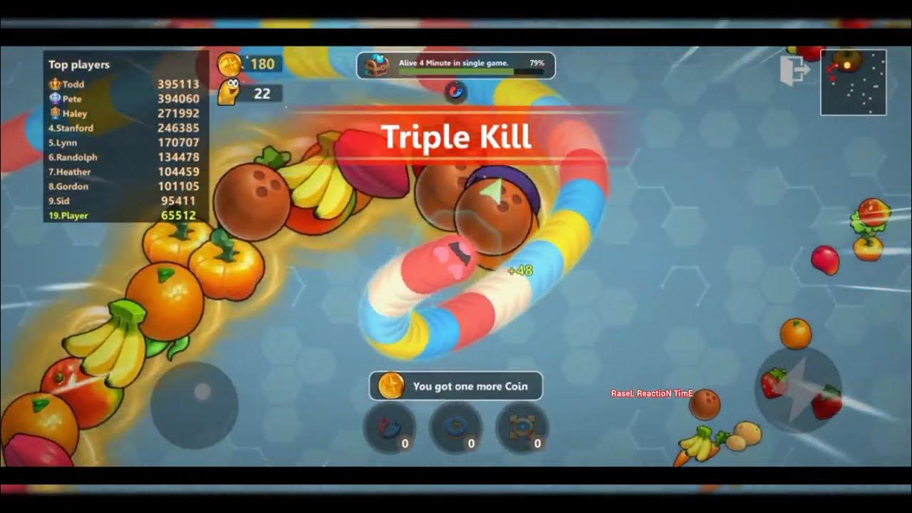 Snake io Game Big Snake Top Score First Rank RaseL ReactioN TimE game new event - YouTube