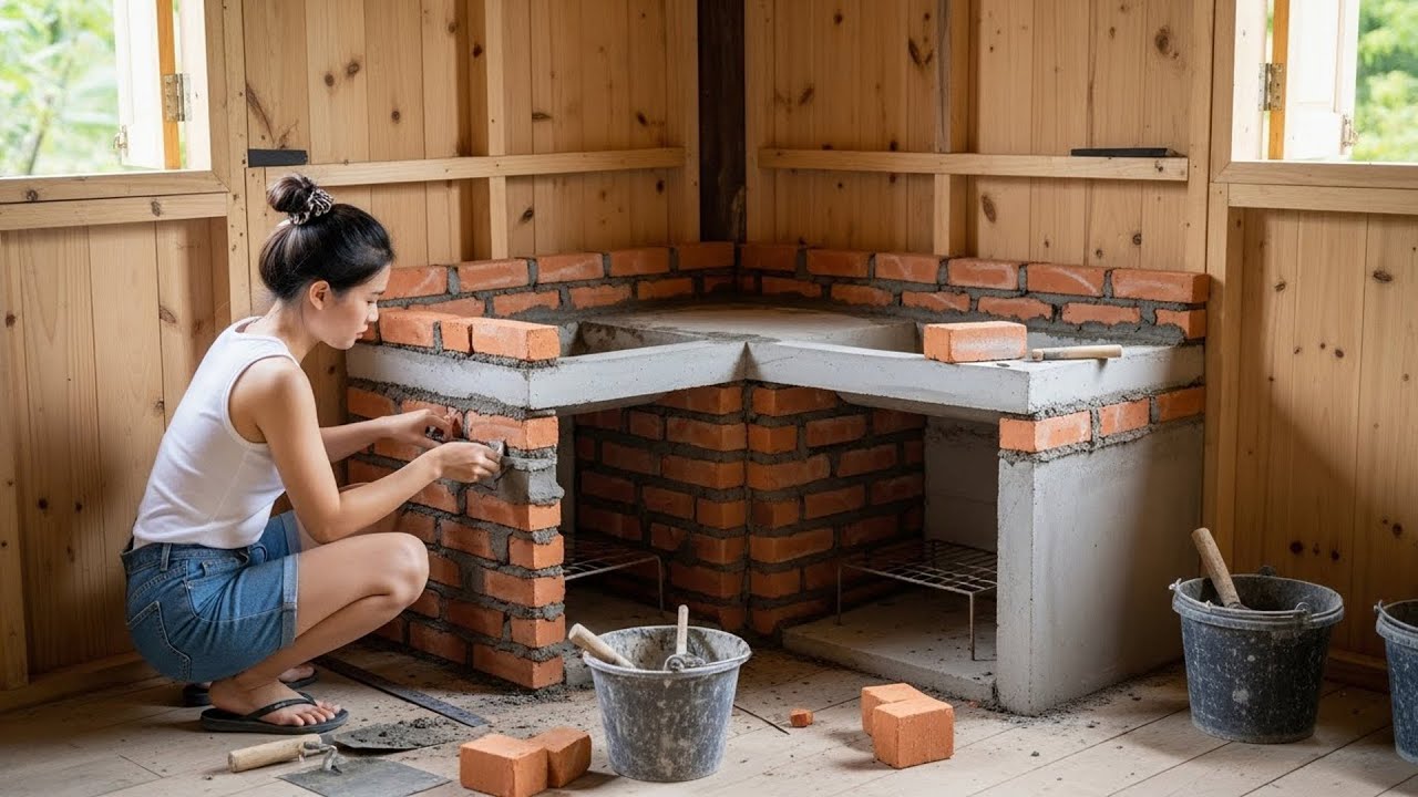 In just 90 days, a girl single-handedly built her dream wooden house on ...