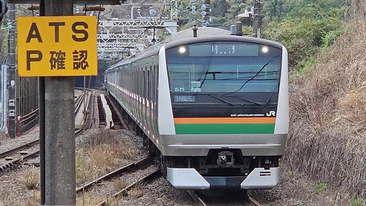 4K対応【フリー素材】E233系3000番台 回送 根府川駅通過 #東海道線 2025.3.30 - YouTube