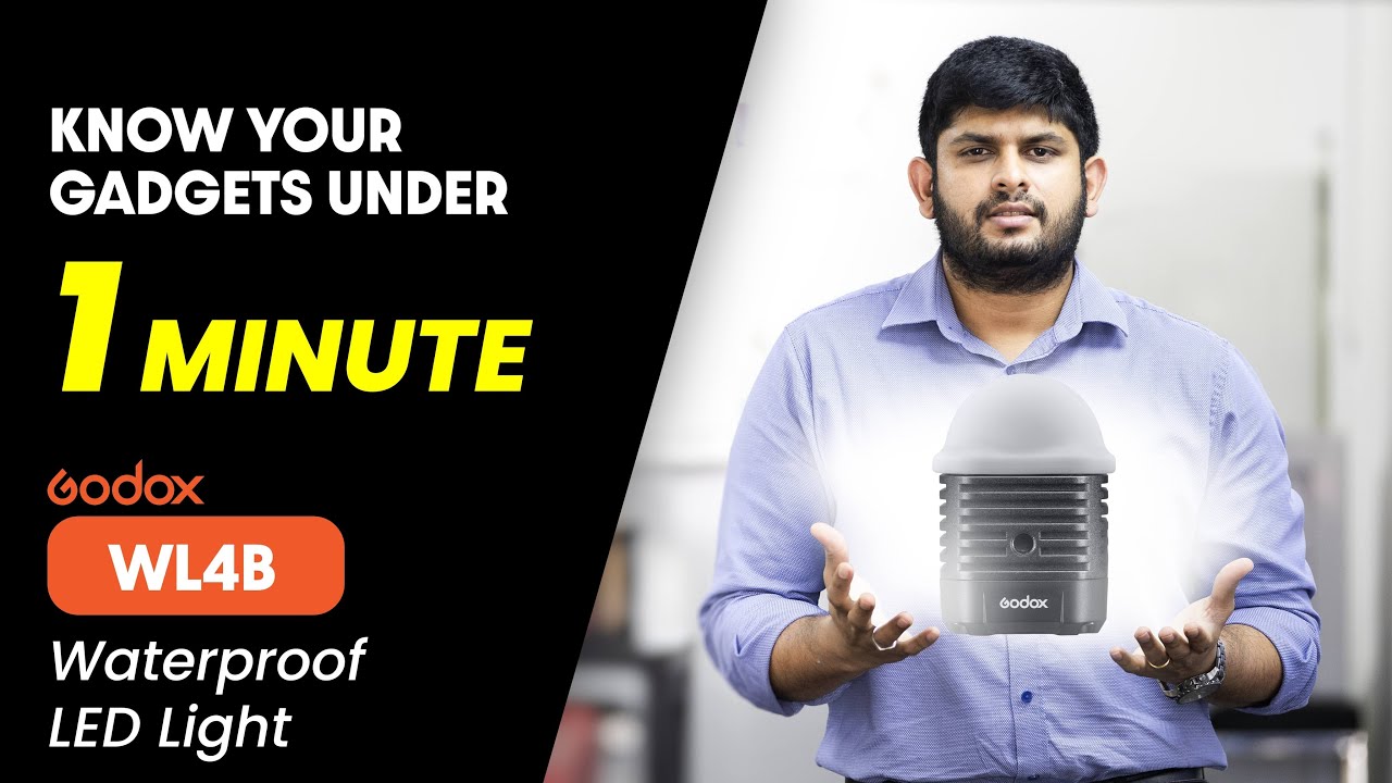 Godox WL4B Waterproof LED Light ගැන විනාඩියෙන් !!! - YouTube