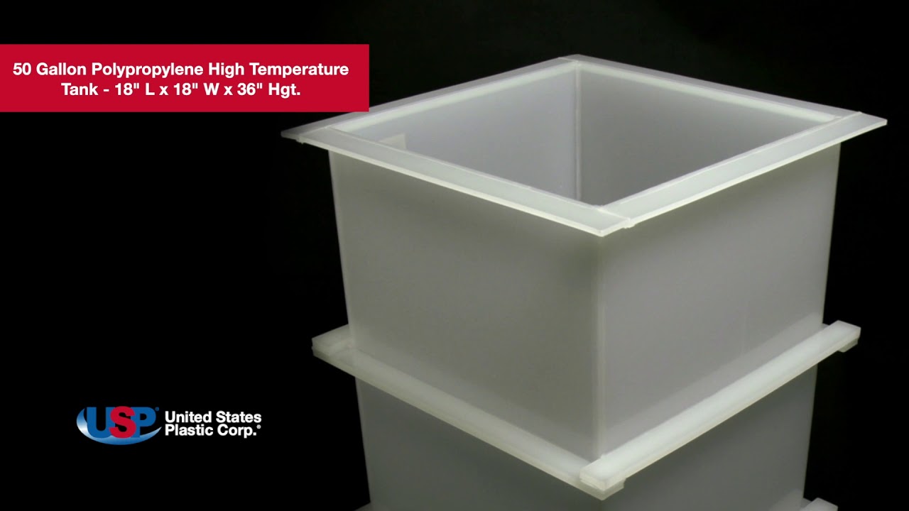 50 Gallon Polypropylene High-Temperature Tank | U.S. Plastic ...