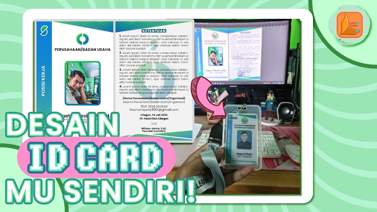 #19 Cara Membuat Desain ID CARD Kantor di Adobe Illustrator - Step by ...