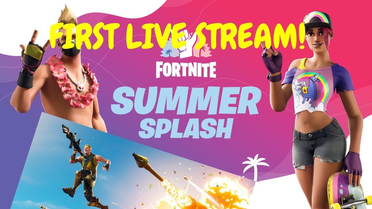 FIRST FORTNITE LIVE STREAM - YouTube