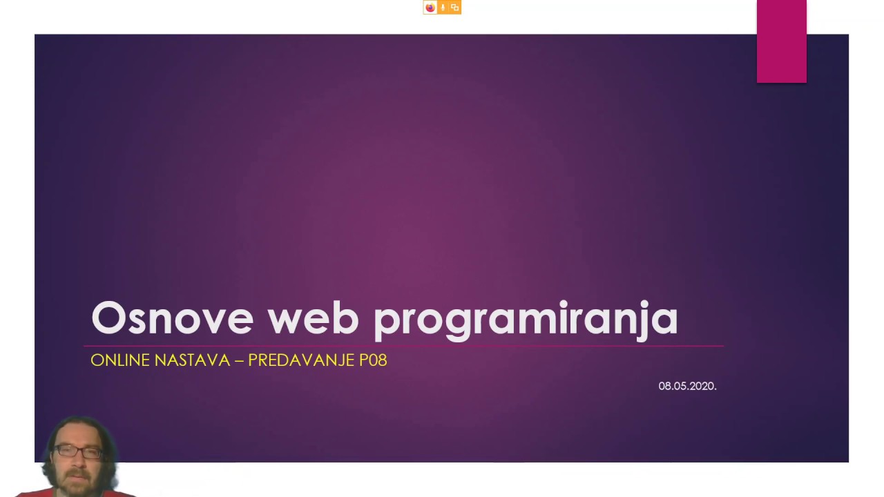 Osnove web programiranja P08 (uživo 08.05.2020.) - YouTube